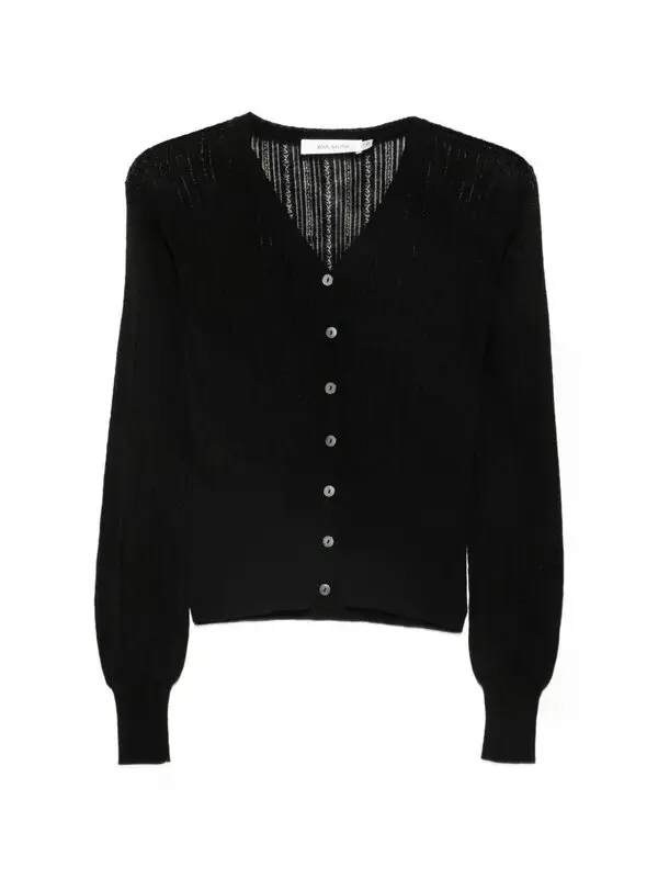 AYA MUSE Pointelle Knit Cardigan