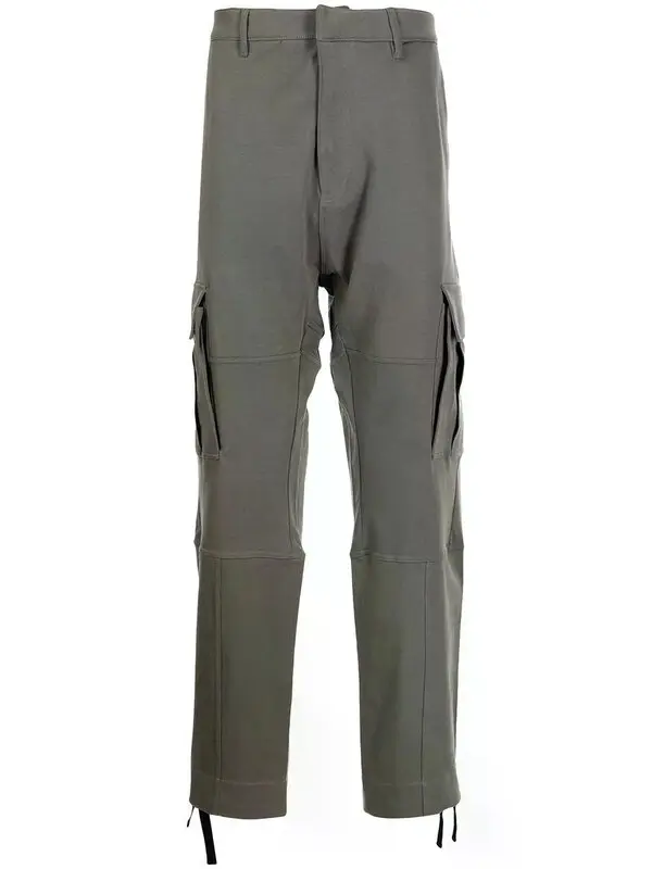 COUNTY OF MILAN Strap-detail Cargo Pants - Green