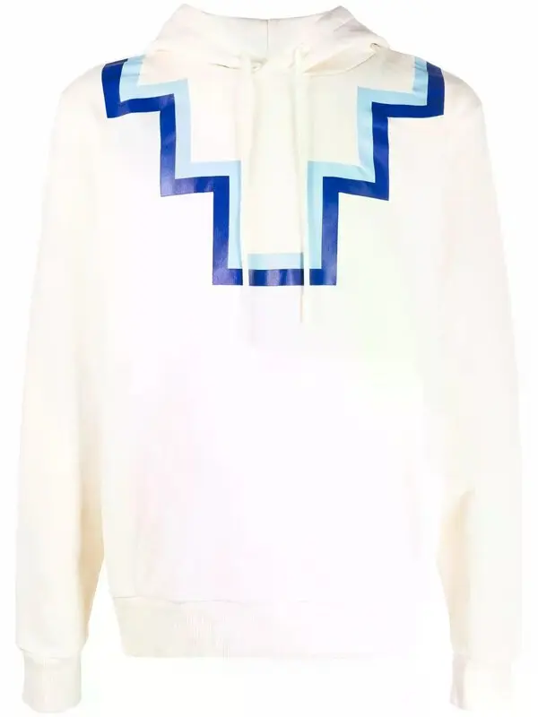 COUNTY OF MILAN Rural Cross Hooded Sweatshirt - Neutrals