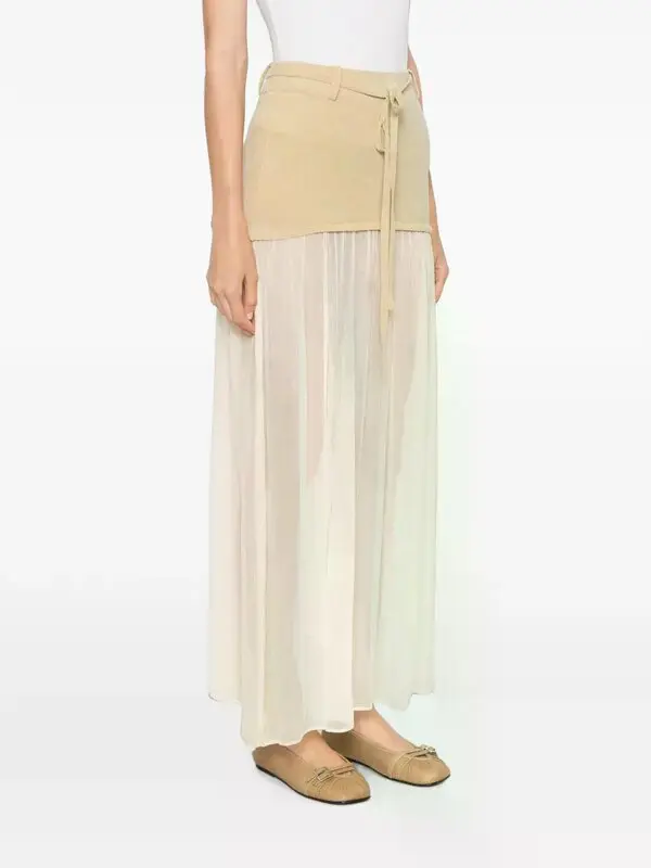 AYA MUSE Asha Sheer-panel Maxi Skirt