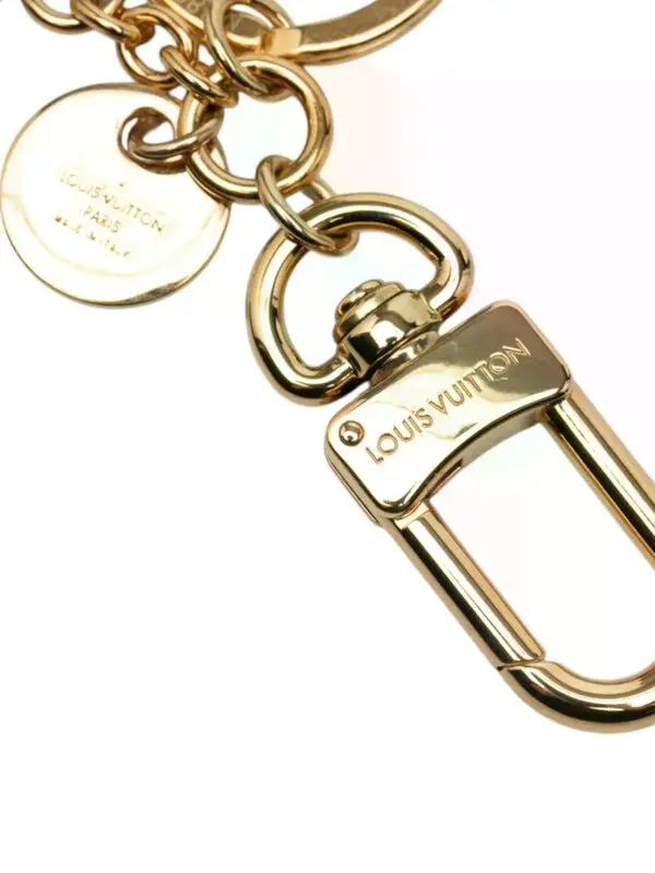LOUIS VUITTON 2024 Plated Circle Holder And Bag Charm Key Chain