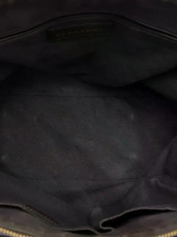 Burberry Haymarket Check Coated Canvas Orchard Bowling Bag Satchel
