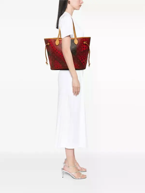 LOUIS VUITTON 2012 Yayoi Kusama Monogram Neverfull Mm Tote Bag