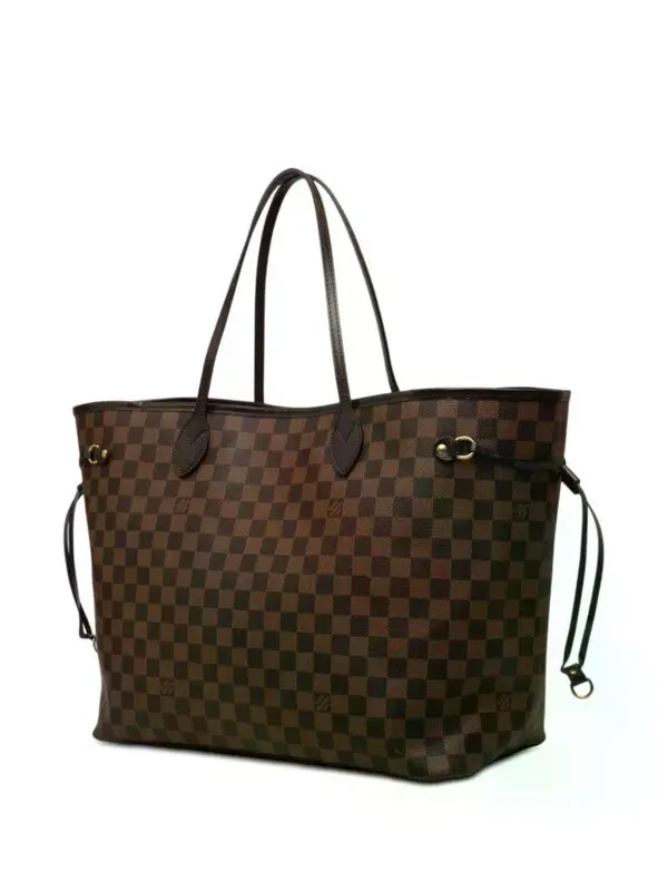 LOUIS VUITTON Damier Ebene Neverfull Gm Tote Bag - Brown