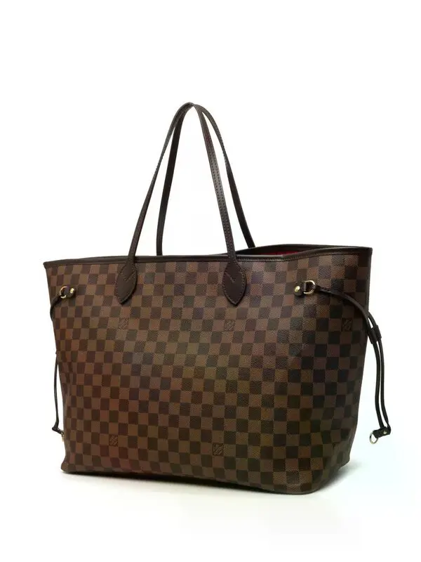 LOUIS VUITTON 1990-2020 Damier Ebene Neverfull Gm Tote Bag - Brown