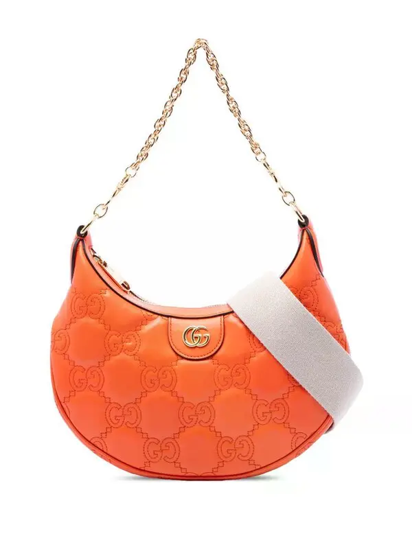 Gucci 2016-2026 Small Gg Marmont Matelasse Calfskin Satchel - Orange