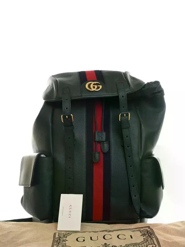 Gucci 2019-2020 Large Calfskin Web Ophidia Backpack