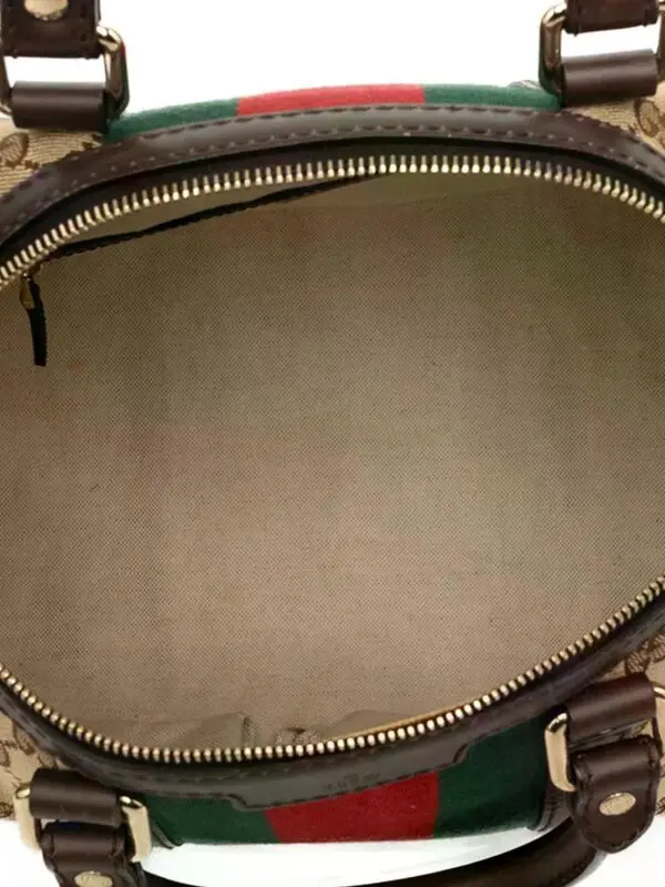 Gucci 2000-2015 Medium Gg Canvas Web Joy Boston Bag Satchel - Neutrals