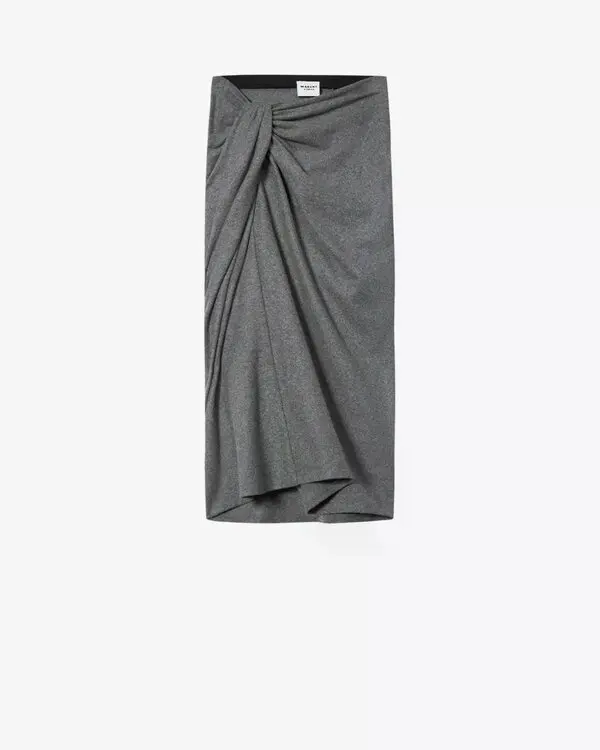 MARANT ETOILE Jeldia Draped Knot Midi Skirt