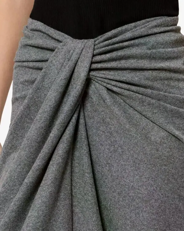 MARANT ETOILE Jeldia Draped Knot Midi Skirt