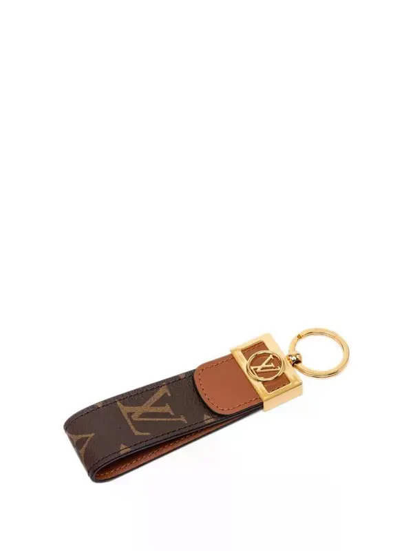 LOUIS VUITTON 2022 Monogram Dauphine Dragonne Bag Charm And Holder Key Chain - Brown