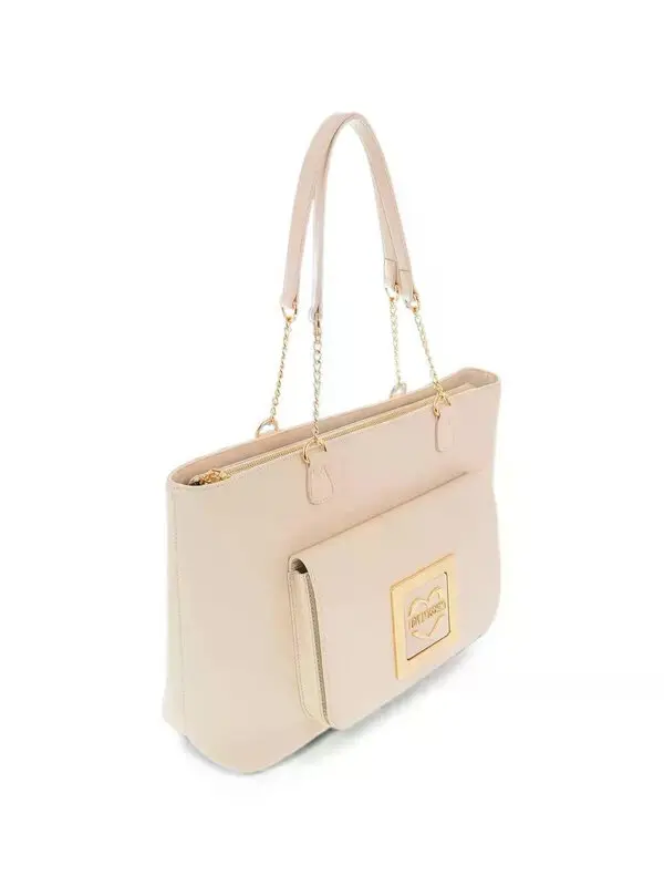 Moschino Plaque Chain-link Shoulder Bag