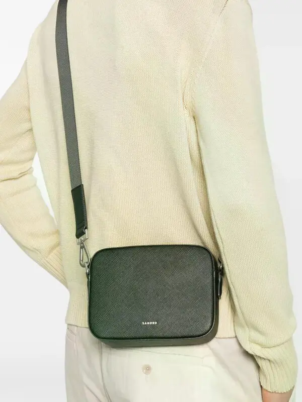 Sandro Small Zip-fastening Cross-hatch Messenger Bag