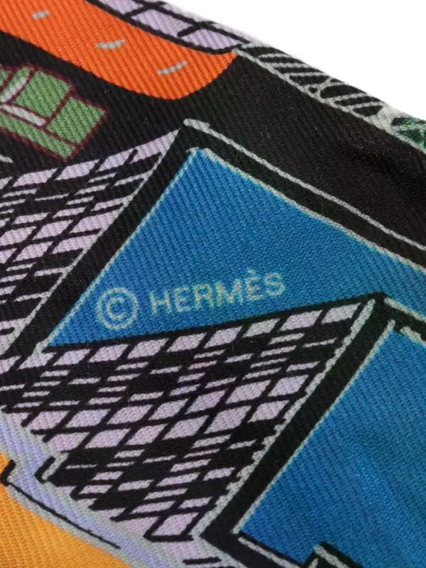 Hermès 2010s Pantin City Twilly Scarf