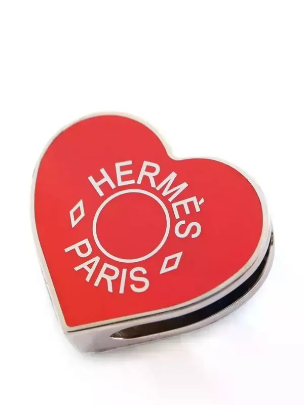 Hermès 2010s Heart Scarf Ring - Silver