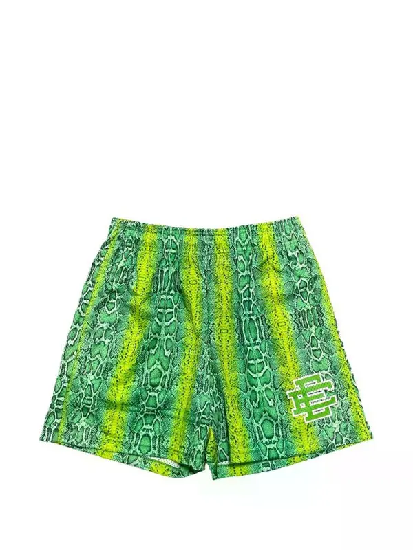 ERIC EMANUEL Snake-pattern Logo-print Shorts