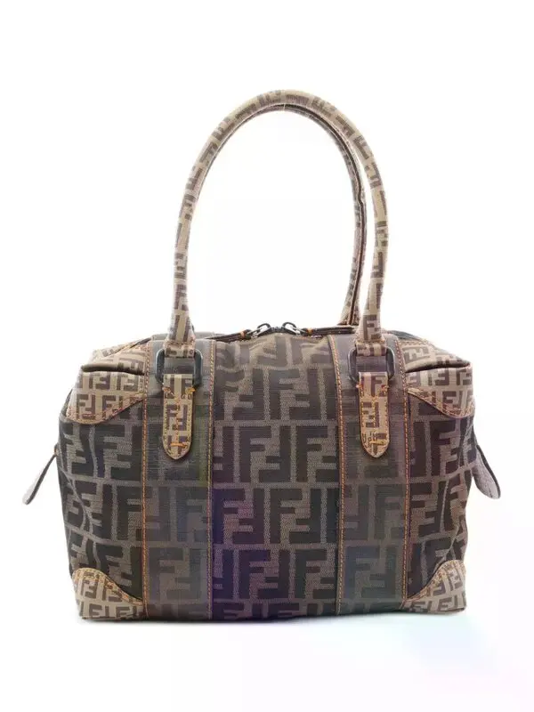 Fendi 2000s Zucca Monogram Top Handle Bag - Brown