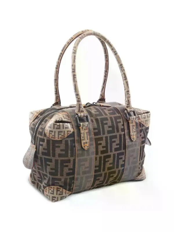 Fendi 2000s Zucca Monogram Top Handle Bag - Brown