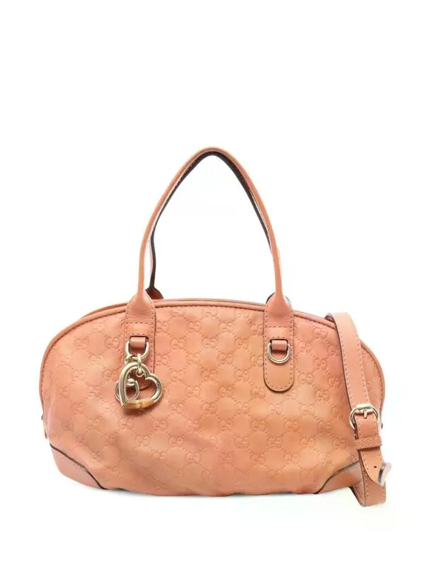 Gucci 2000s Heart Bit Guccissima Handbag - Neutrals