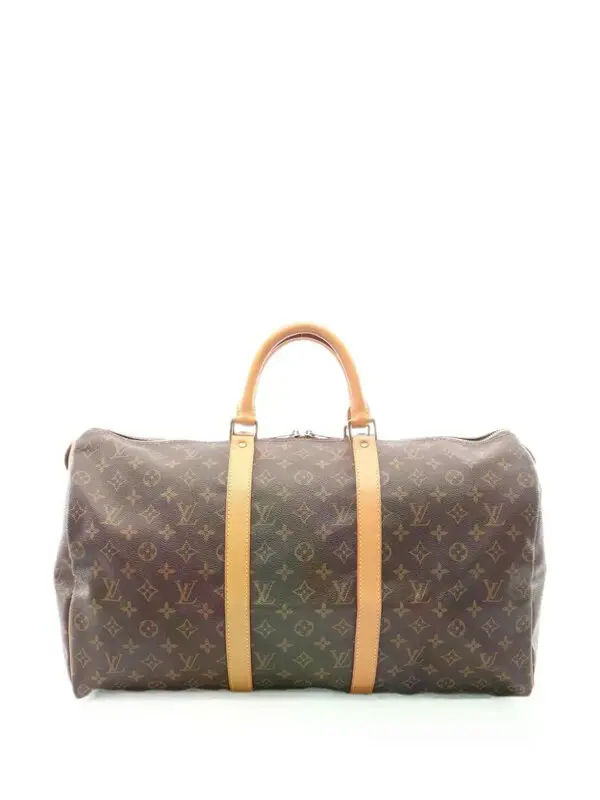 LOUIS VUITTON 2001 50 Keepall Monogram Boston Bag - Brown