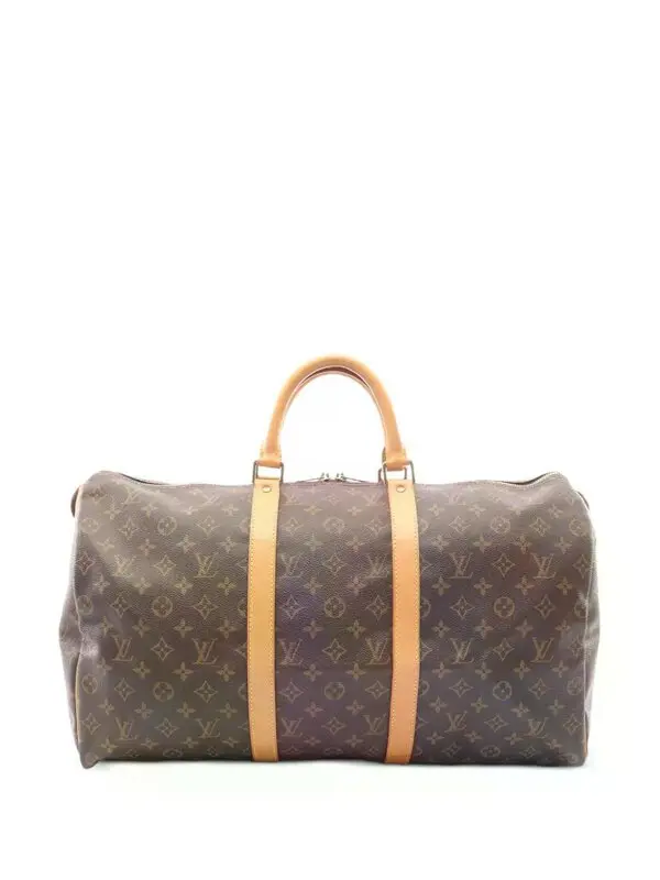 LOUIS VUITTON 2001 50 Keepall Monogram Boston Bag - Brown