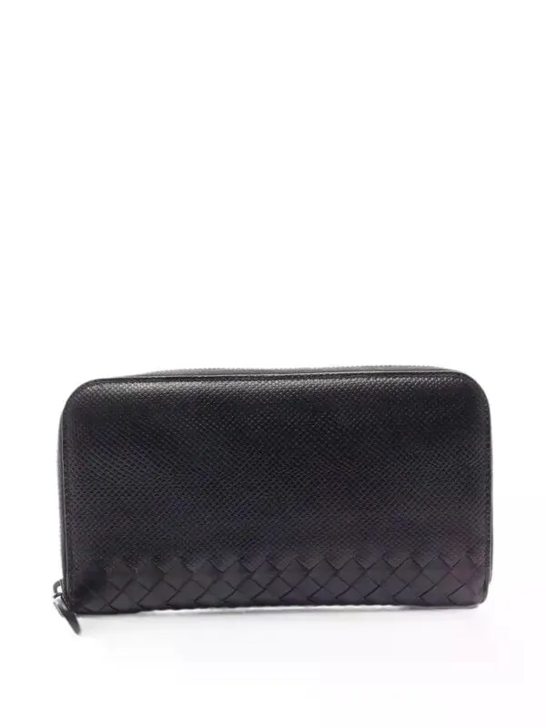 Bottega Veneta 2010s Intrecciato Karung Wallet
