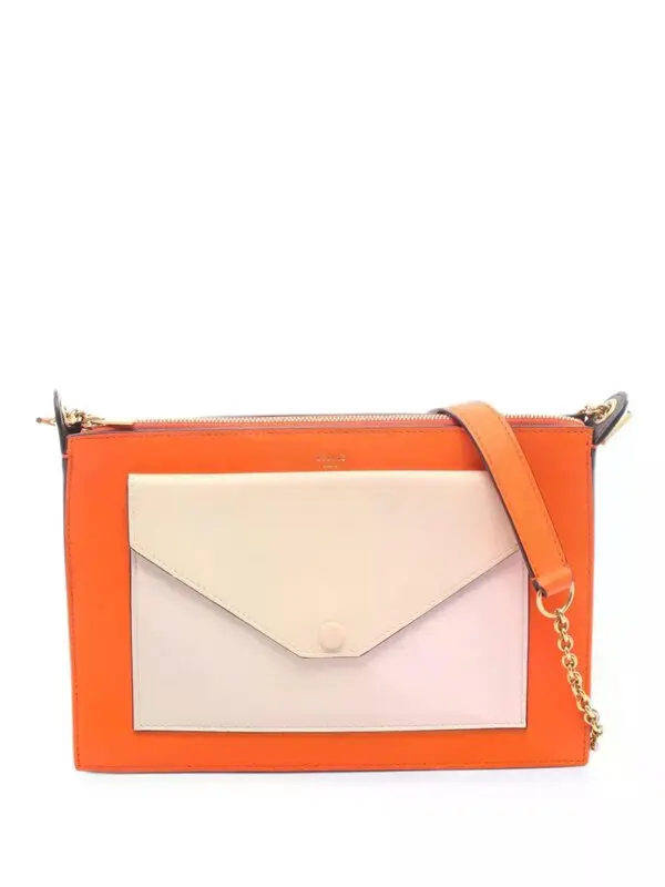 Celine 2000s Tricolour Leather Shoulder Bag