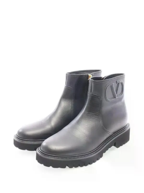 Valentino Garavani Leather Vlogo Ankle Boots