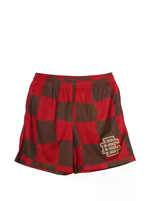 ERIC EMANUEL Checked Track Shorts