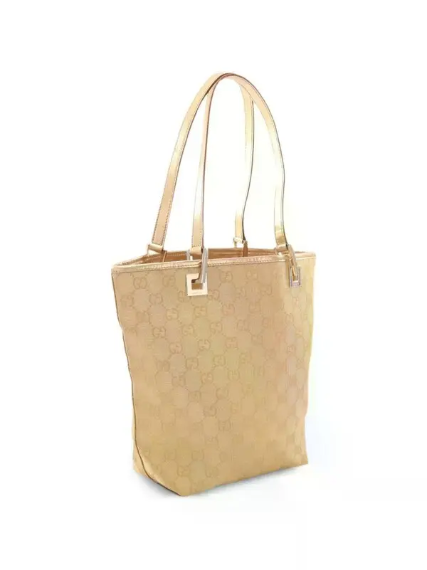 Gucci Gg Canvas Tote Bag - Gold
