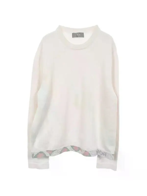 Dior Long-sleeve Sweater With Floral Detail
