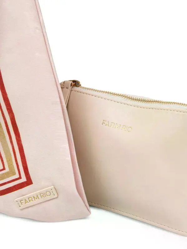 Farm Rio Horse Print Tote Bag With Wooden Top Handle