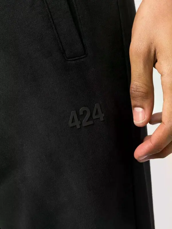424 Drawstring-waist Cotton Track Pants