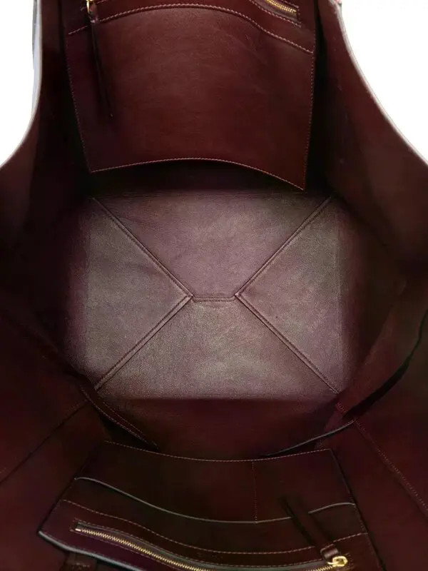 Celine 2012 Large Bicolor Suede And Calfskin Phantom Cabas Tote Bag