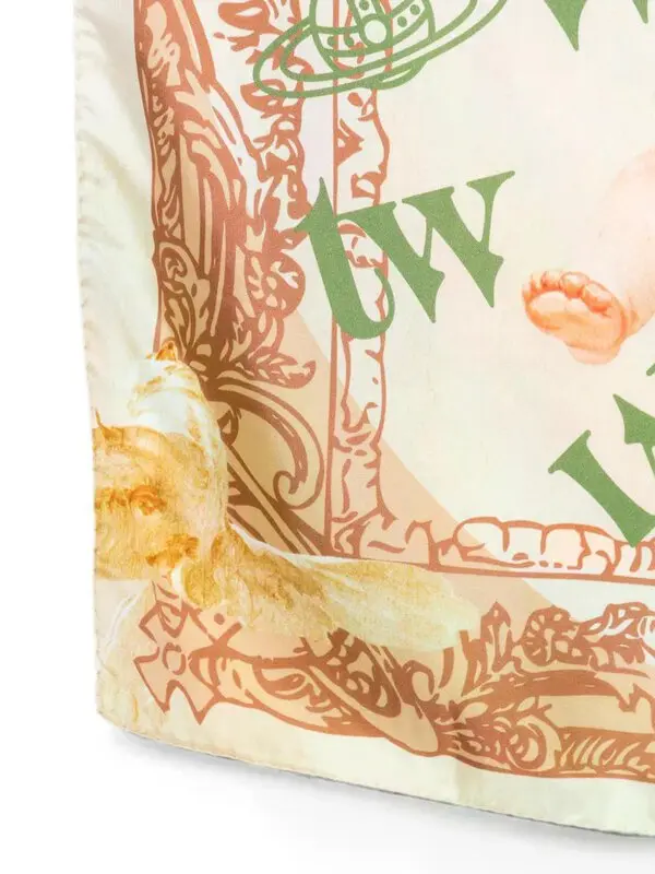 VIVIENNE WESTWOOD Cherub-print Square-shape Scarf