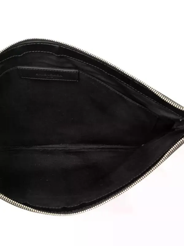 Balenciaga Canvas Navy Clip L Clutch Bag