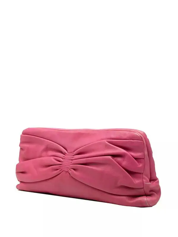 Miu Miu Pleated Nappa Frame Clutch Bag - Pink