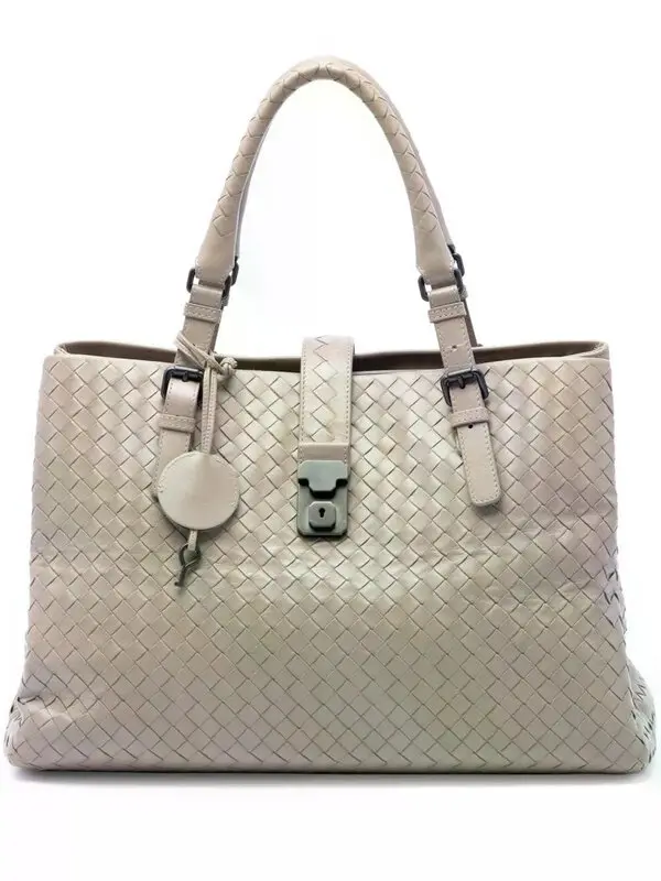 Bottega Veneta 2012-2026 Medium Nappa Intrecciato Roma Tote Bag - Brown