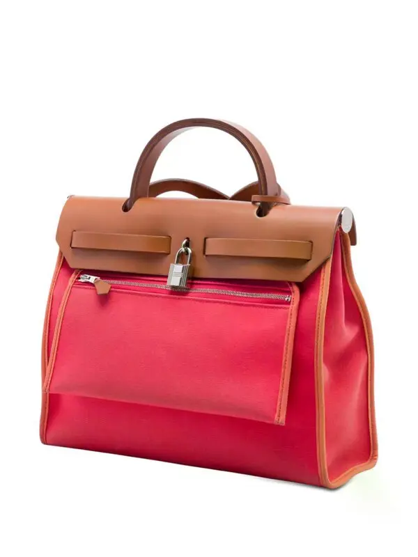 Hermès 2019 Toile Herbag Zip 31 Satchel - Pink