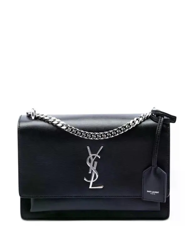 Saint Laurent Medium Calfskin Monogram Sunset Crossbody Bag