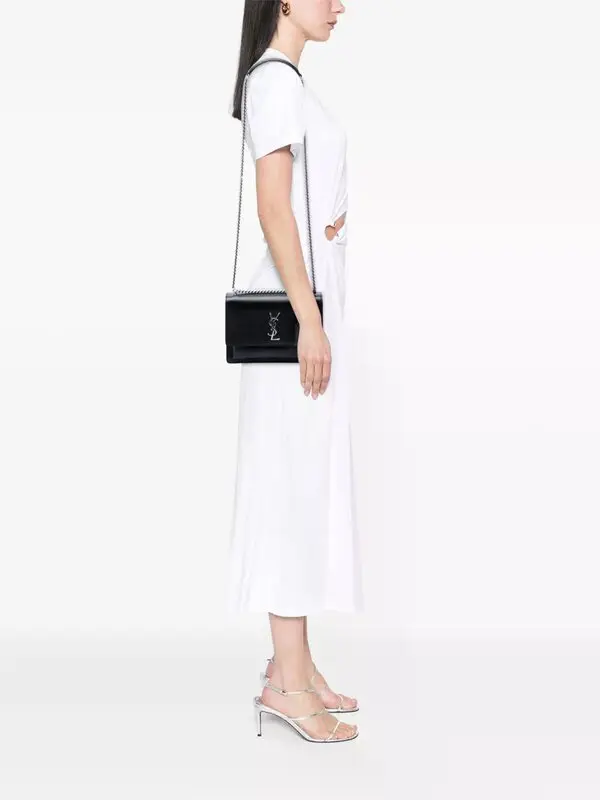 Saint Laurent Medium Calfskin Monogram Sunset Crossbody Bag