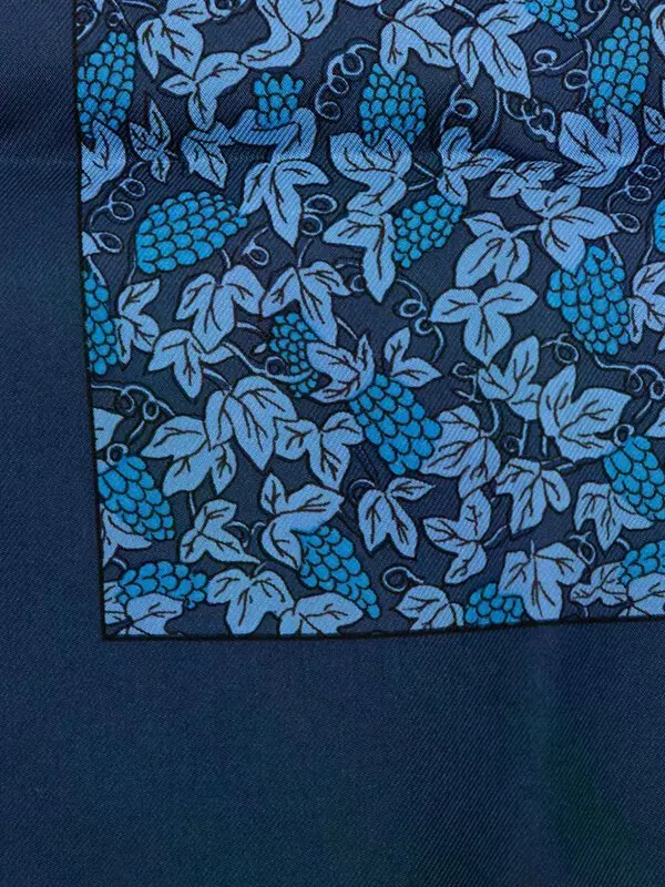 Hermès 2000-2026 Grape Vines Silk Pocket Square Scarf Scarves