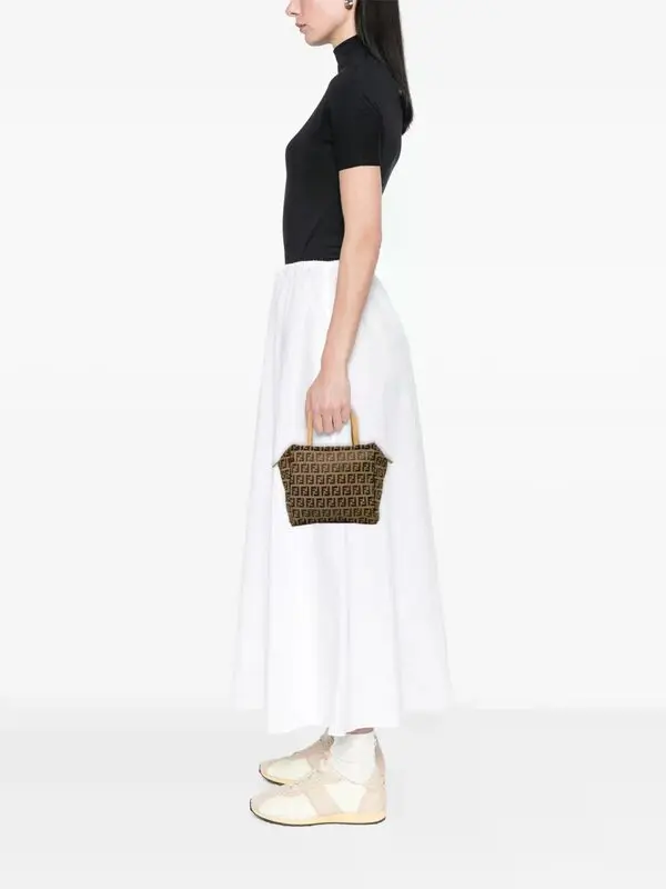 Fendi 2000-2010 Mini Zucchino Canvas Handbag
