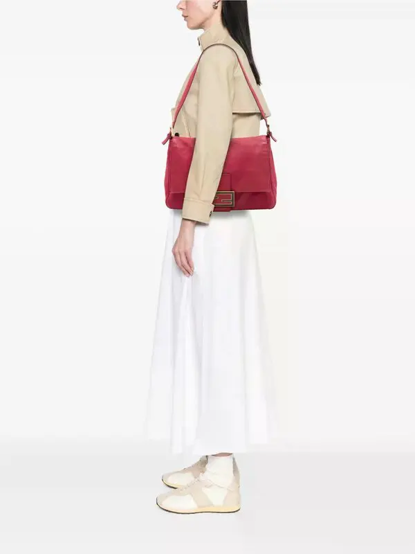 Fendi 2010-2026 Shimmer Leather Mamma Forever Shoulder Bag