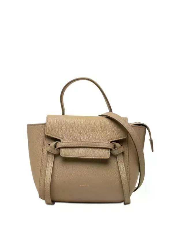 Celine 2020 Pico Grained Calfskin Belt Bag Satchel - Neutrals