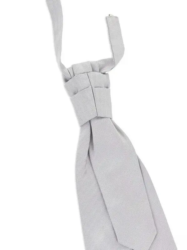 Corneliani Silk Ascot Tie - Grey