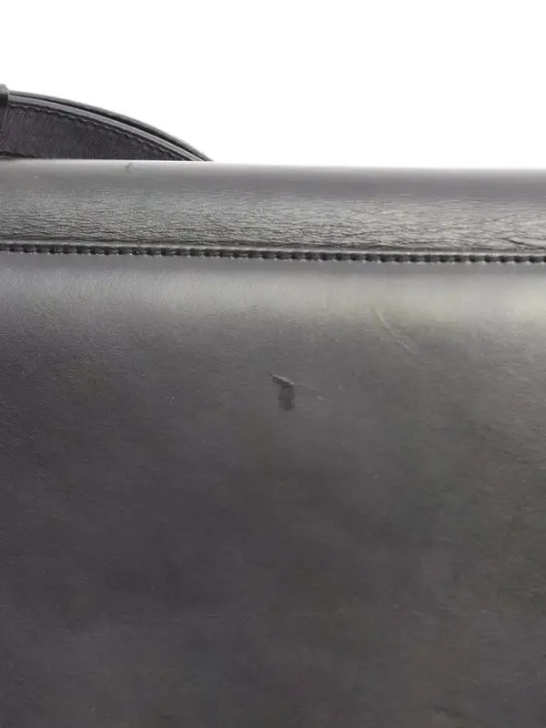 FERRAGAMO 2010s Gancini Leather Shoulder Bag - Black