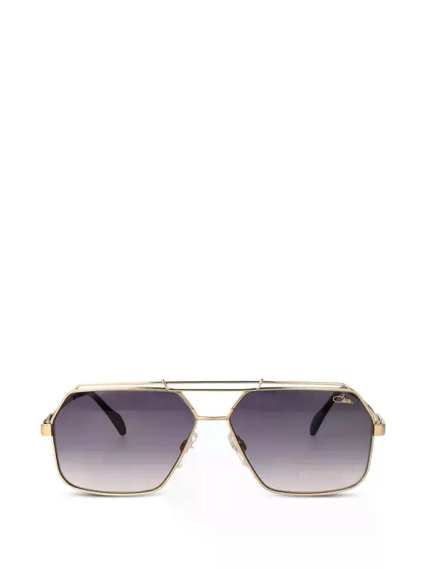 Cazal Geometric Frame Sunglasses - Gold