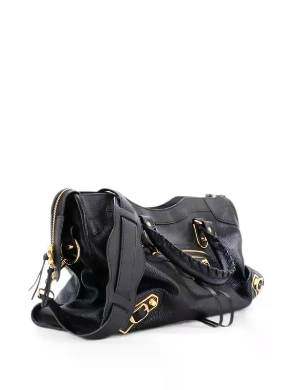 Balenciaga City Classic Metallic Edge Leather Medium Satchel