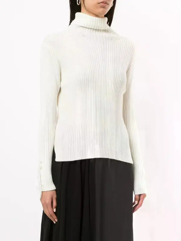 Y’s Roll-neck Ribbed-knit Jumper
